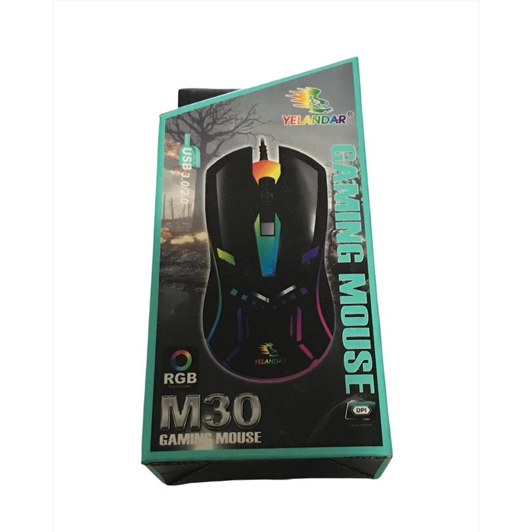 Mouse Gamer M20 Yelandar 3000 Dpi Rgb Led Troca Cor | Shopee Brasil