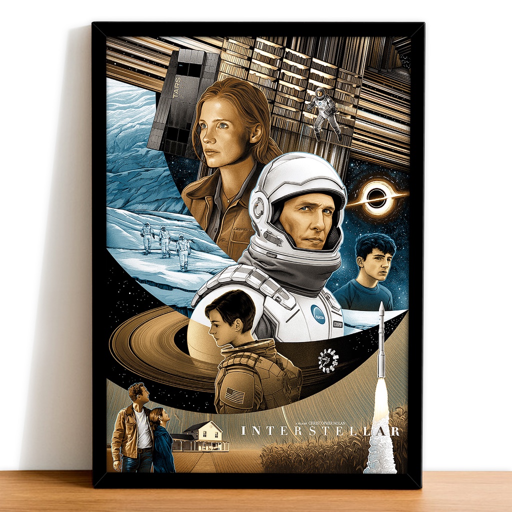 Quadro decorativo Interestelar Filme Interstellar 24x33cm A4 VIDRO | Shopee Brasil