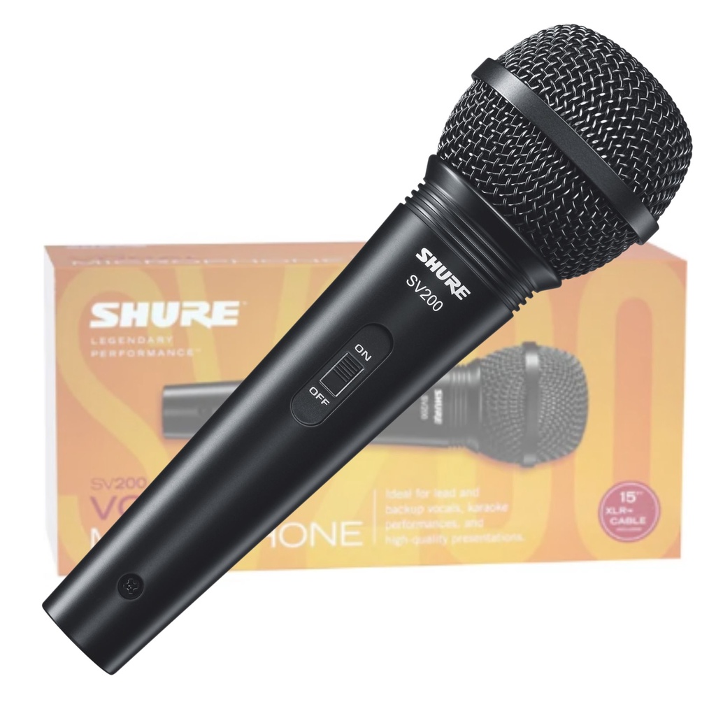 MICROFONE SHURE DINÂMICO UNIDIRECIONAL VOCAL COM FIO SV200, 2 ANOS DE ...
