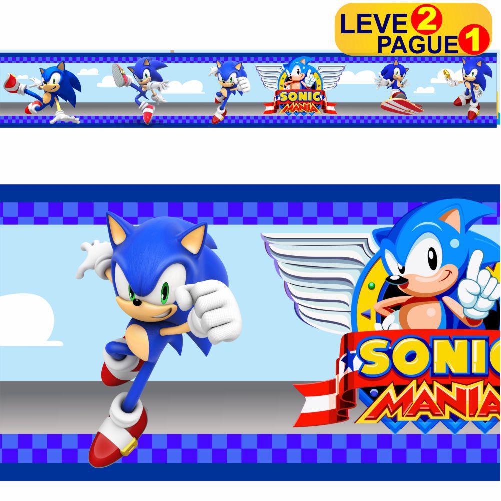 Faixa Border Infantil Sonic 2 Unidades | Shopee Brasil