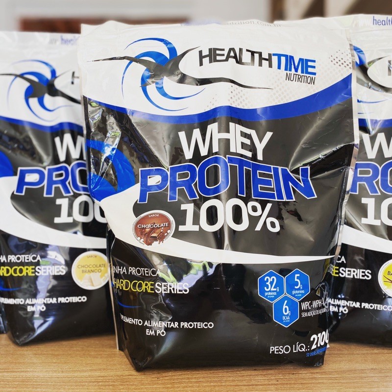 Whey Protein 100% 2,1kg Health Time diversos sabores | Shopee Brasil