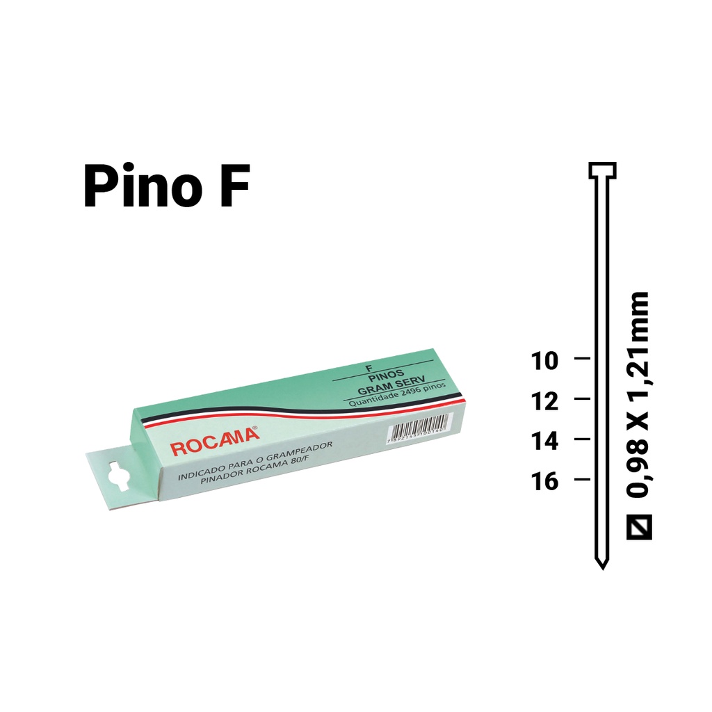 Pino Para Pinador Rocama F-12 Caixa Com 2500 Pinos | Shopee Brasil