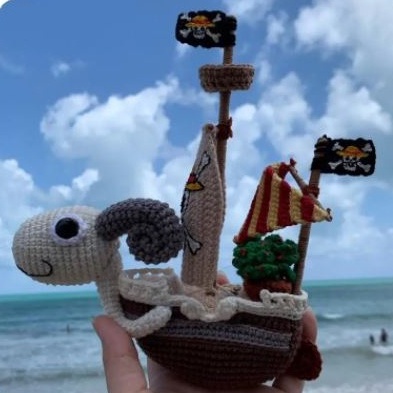 Going Merry Primeiro Navio do Luffy One Piece Amigurumi | Shopee Brasil