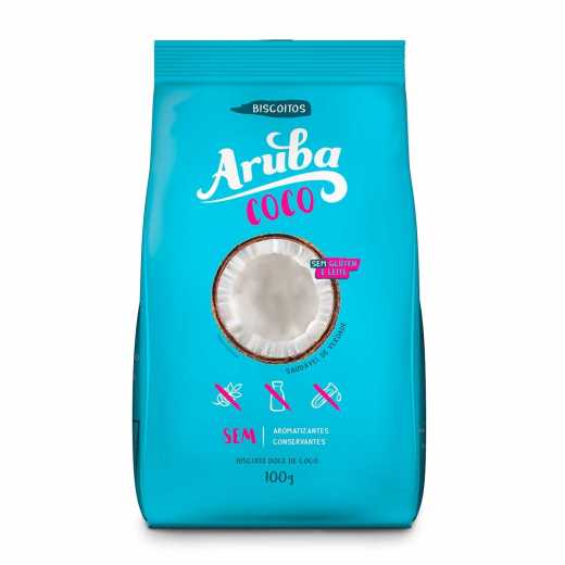 BISCOITO ARUBA - SEM GLUTEN - SEM LACTOSE - SEM CONSERVANTES - COCO ...