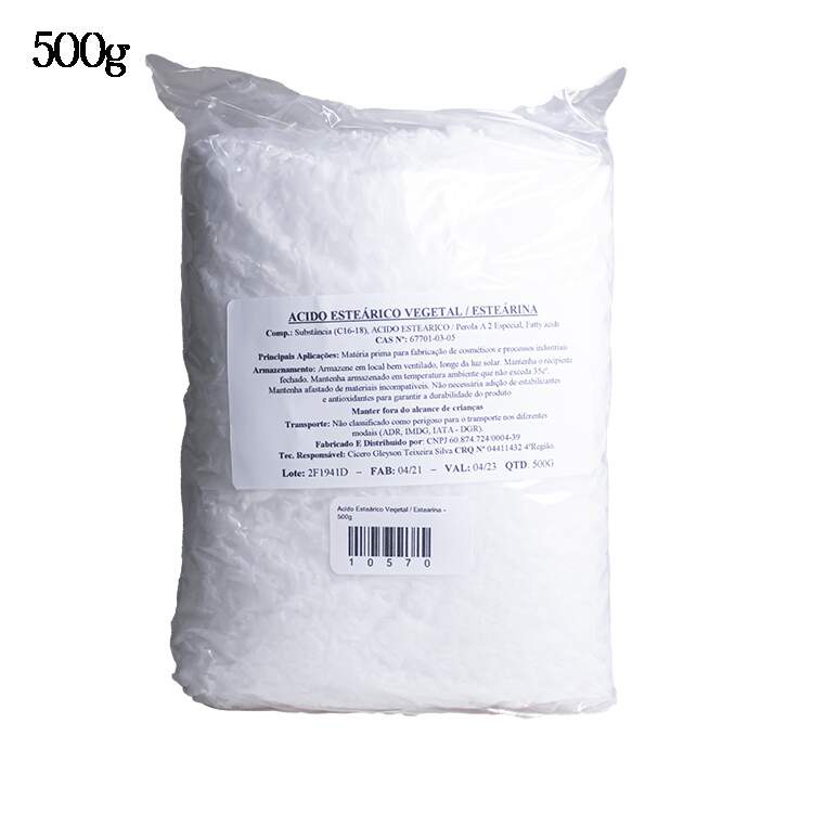 Acido Esteárico Vegetal / Estearina - 500g | Shopee Brasil