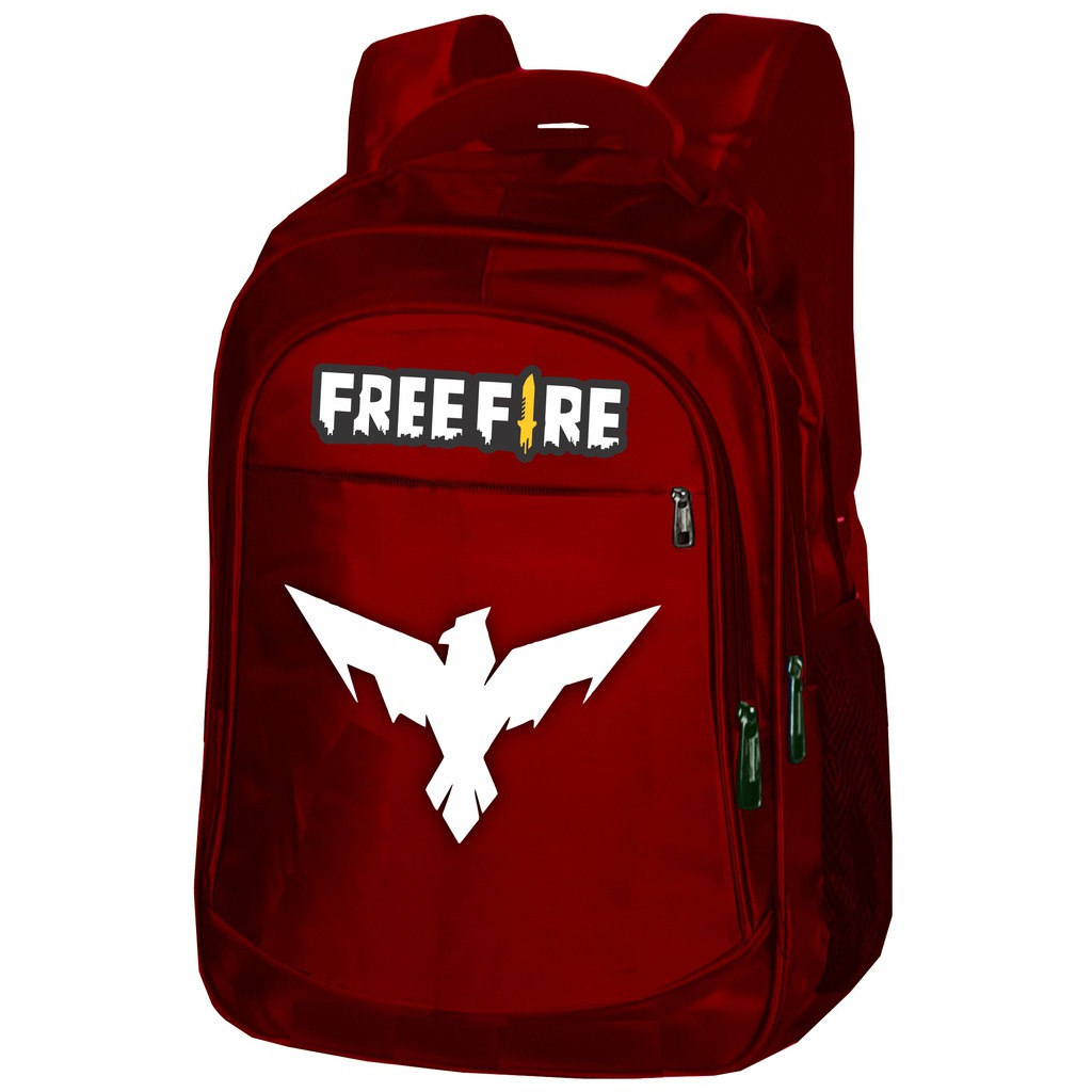 Mochila Free Fire bolsa vermelha | Shopee Brasil