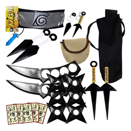 Kit Kunai Naruto Shuriken - Kit Ninja Naruto - bandana konoha - Porta ...