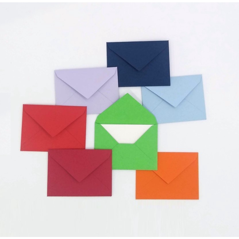 mini envelopes miniatura 6,5x4,7cm + cartão branco para convite ...