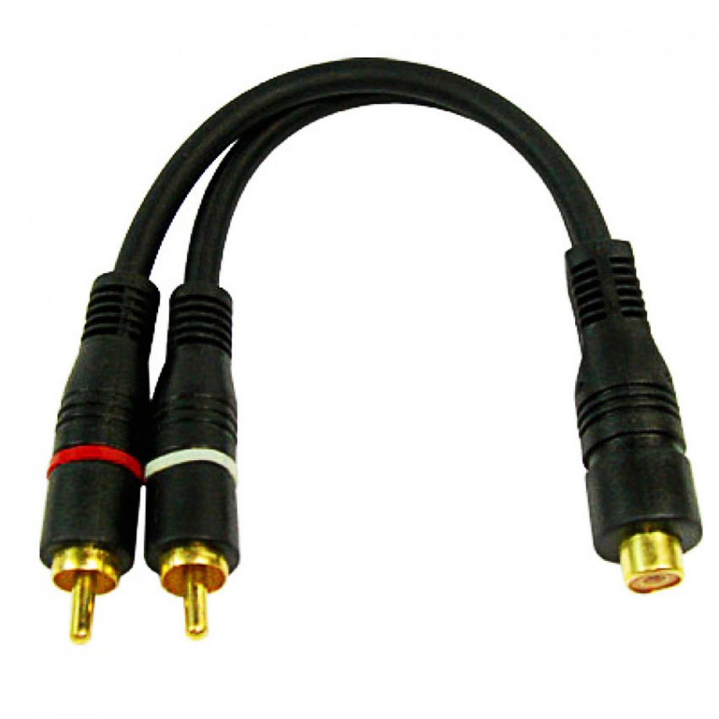 2 Cabos RCA Y 2M1F 2 Machos e 1 Fêmea Som automotivo Módulo ...