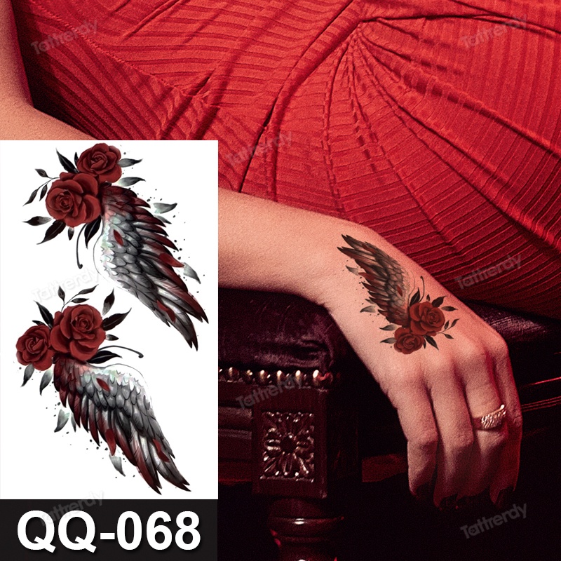 Tatuagem Pequena Falsa À Prova D'água , henna Preta , Adesivo De Mão ...