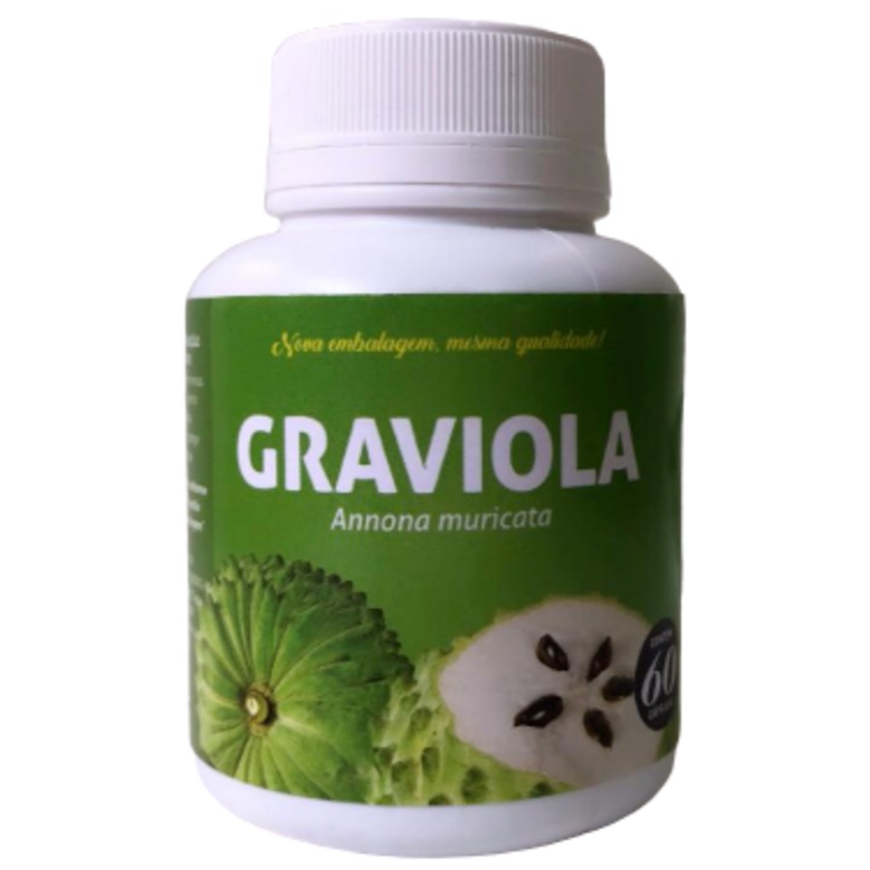 Graviola 60 Cápsulas 500 mg 1 Frasco | Shopee Brasil