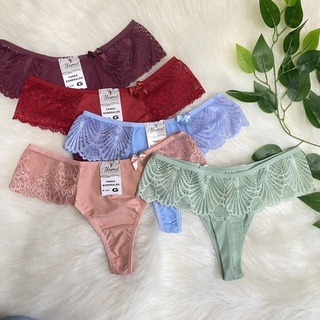 Kit Tangas Fio Duplo Microfibra E Renda Fio Dental Esmeralda Shopee