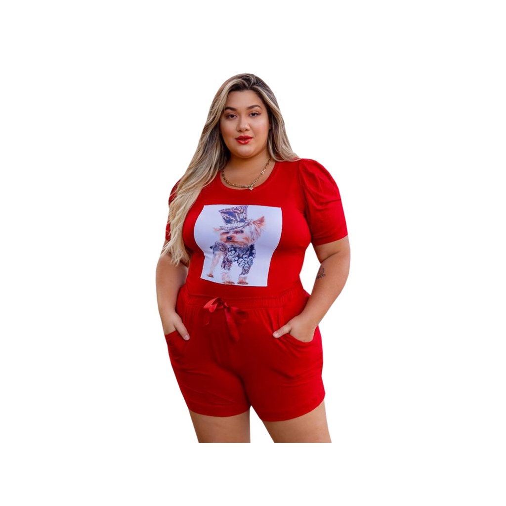 Conjunto Feminino Plus Size Promocional!! Barato!! 46 Ao 50 CP01 | Shopee Brasil