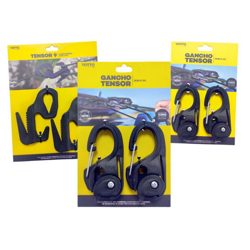Kit Promocional - Gancho Tensor Yotto X2 duplo, X4 duplo e Tensor 9 ...
