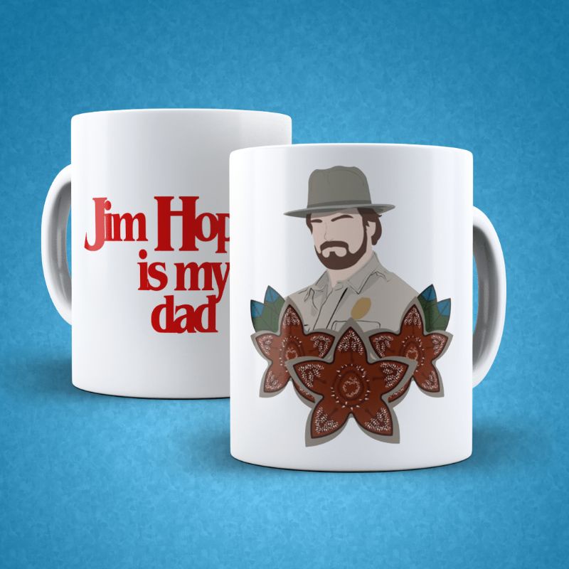 Caneca Stranger Things - Jim Hopper is my Dad (Porcelana) | Shopee Brasil