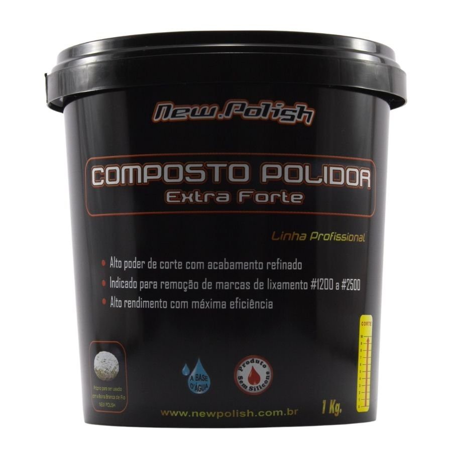 COMPOSTO POLIDOR EXTRA FORTE CORTE 1KG NEW POLISH | Shopee Brasil