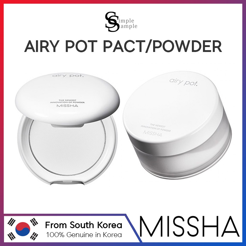 [MISSHA] Airy pot powder 9g / pact 5g / sebum cut | Shopee Brasil
