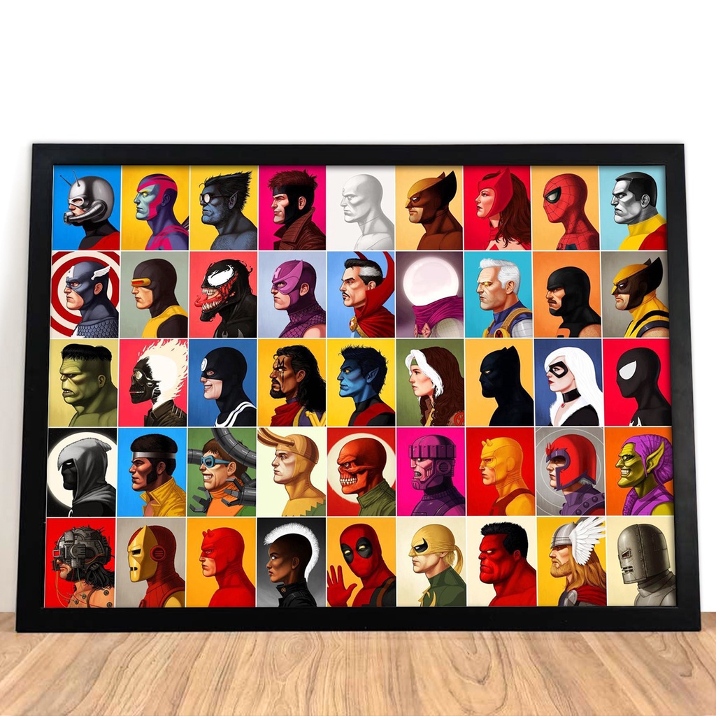 QUADRO CINEMA PERSONAGENS A4 (24x33 cm - Com vidro) | Shopee Brasil