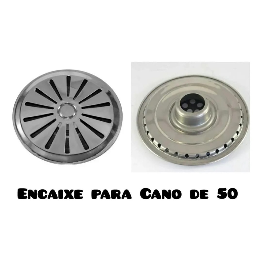 Ralo inox encaixe para cano de 50 para piscinas de alvenaria. | Shopee ...