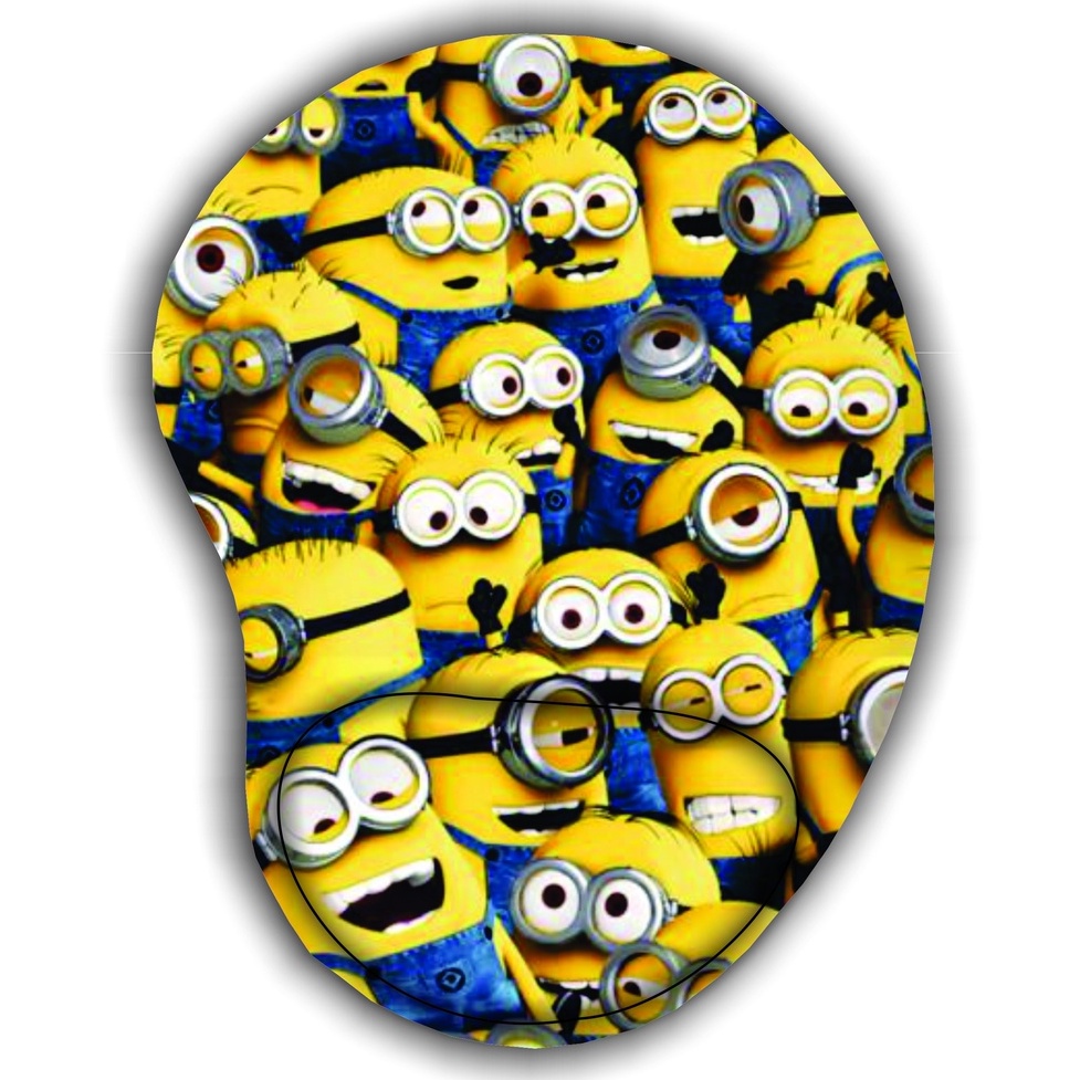 Mouse pad estampa Minions com apoio ergonômico | Shopee Brasil