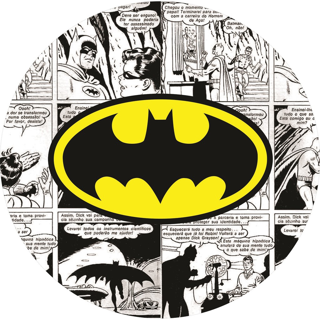 Painel lona Banner Redondo Logo do Batman | Shopee Brasil