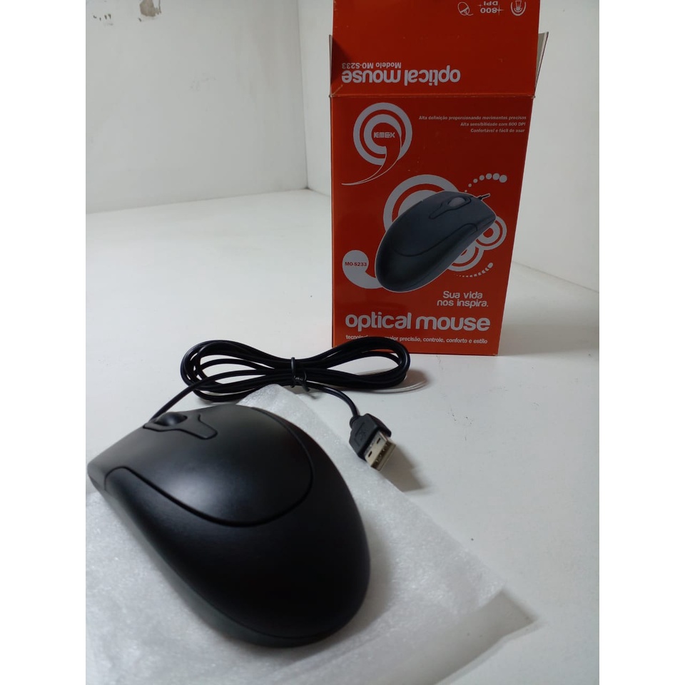 Mouse Optical Mouse MO-S233 Marca KMEX | Shopee Brasil