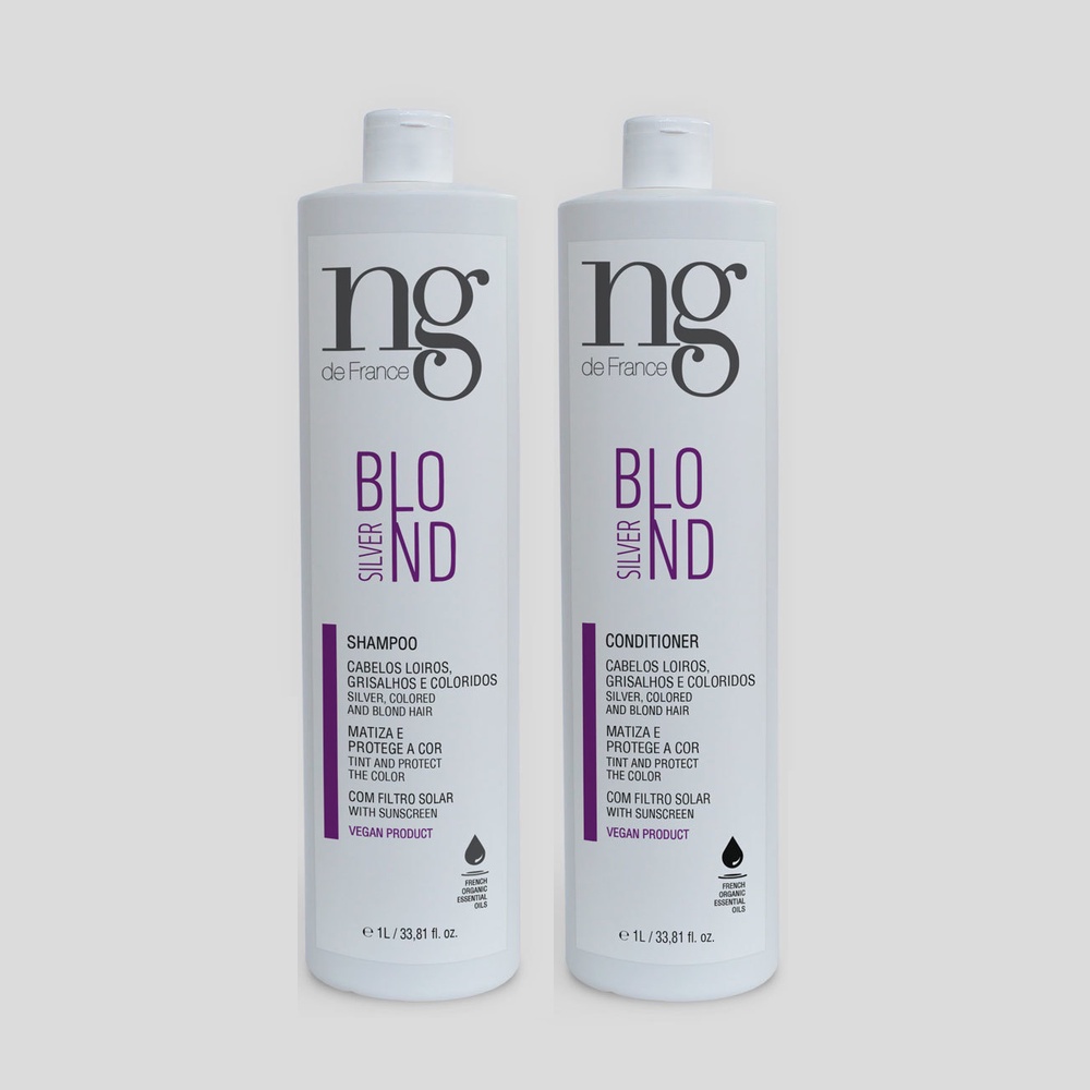 Ng De France Kit Shampoo Desamarelador Silver Blond 1l + Condicionador ...