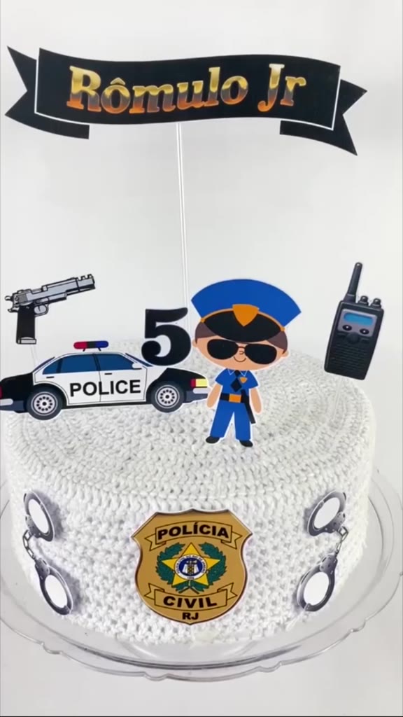 Topo Topper de Bolo Policia | Shopee Brasil