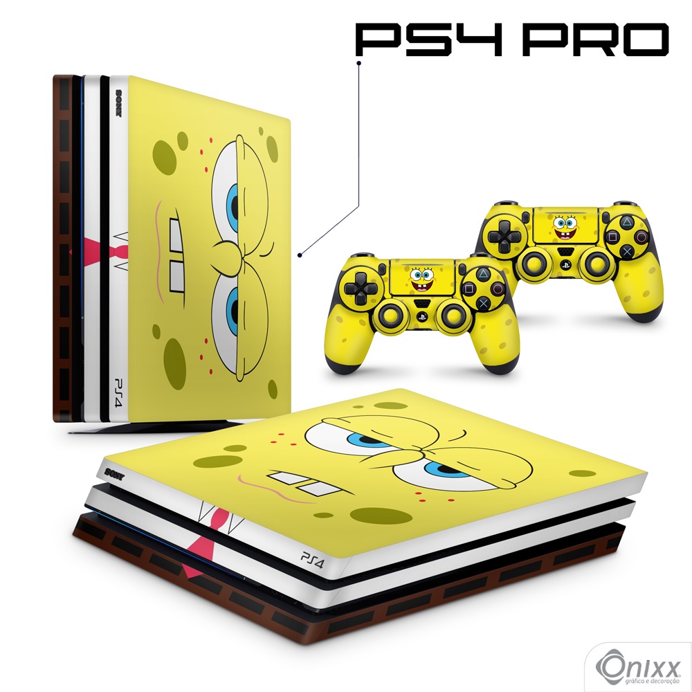 Skin PS4 PRO Adesiva Bob Esponja | Shopee Brasil