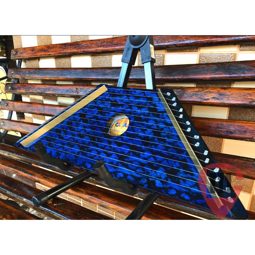 Citara Mini Harpa Azul com 10 partituras + Palheta - Escorrega o Preço