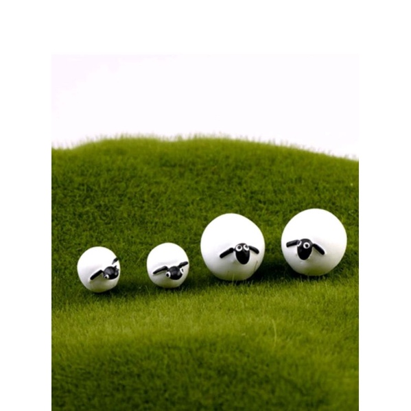 4 pcs Mini Ovelhas Ovelhinhas Carneiro Miniatura Terra Terrario Maquete ...