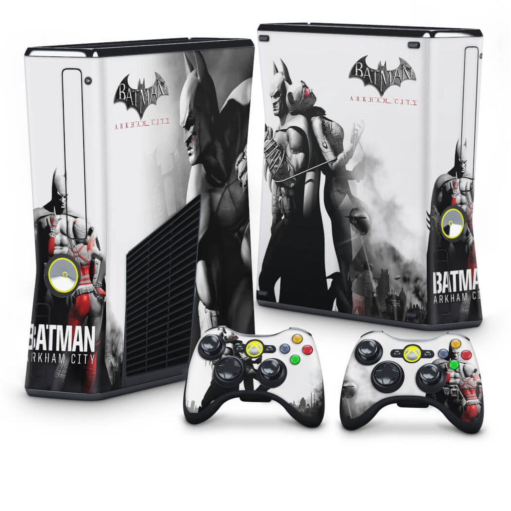 Skin Xbox 360 Slim Adesivo - Batman Arkham City | Shopee Brasil
