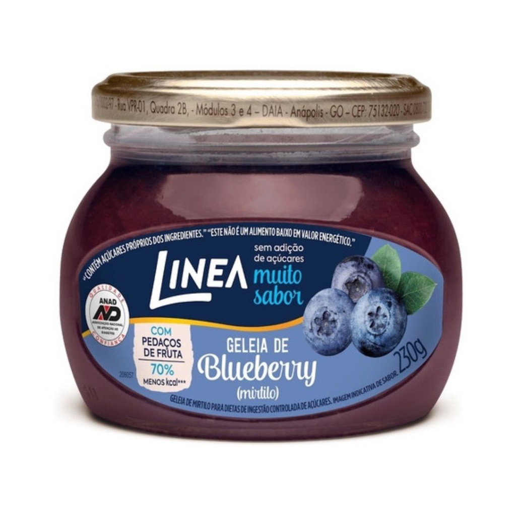 Linea Geleia De Blueberry Sem Açúcar 230g | Shopee Brasil
