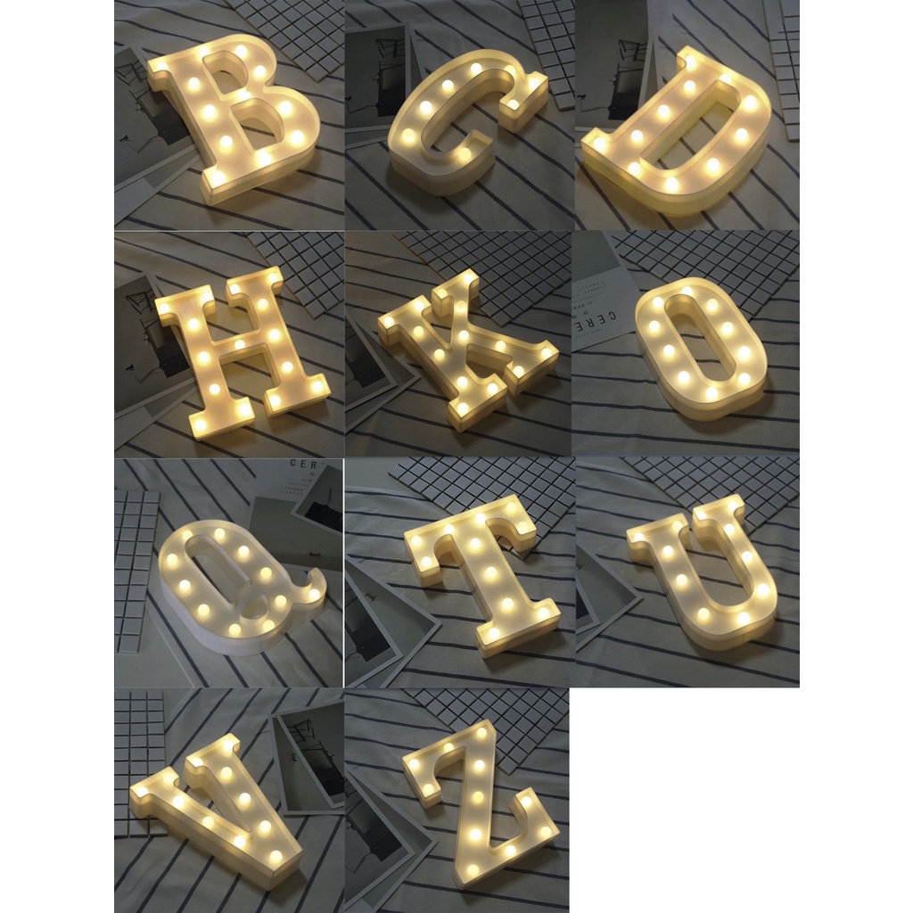 LED Letra 3D Luminária Alfabeto Decorativa 11cm | Shopee Brasil