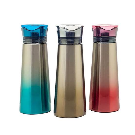 Garrafa Termica Inox 500 ml colorida com efeito degradê ideal para ...