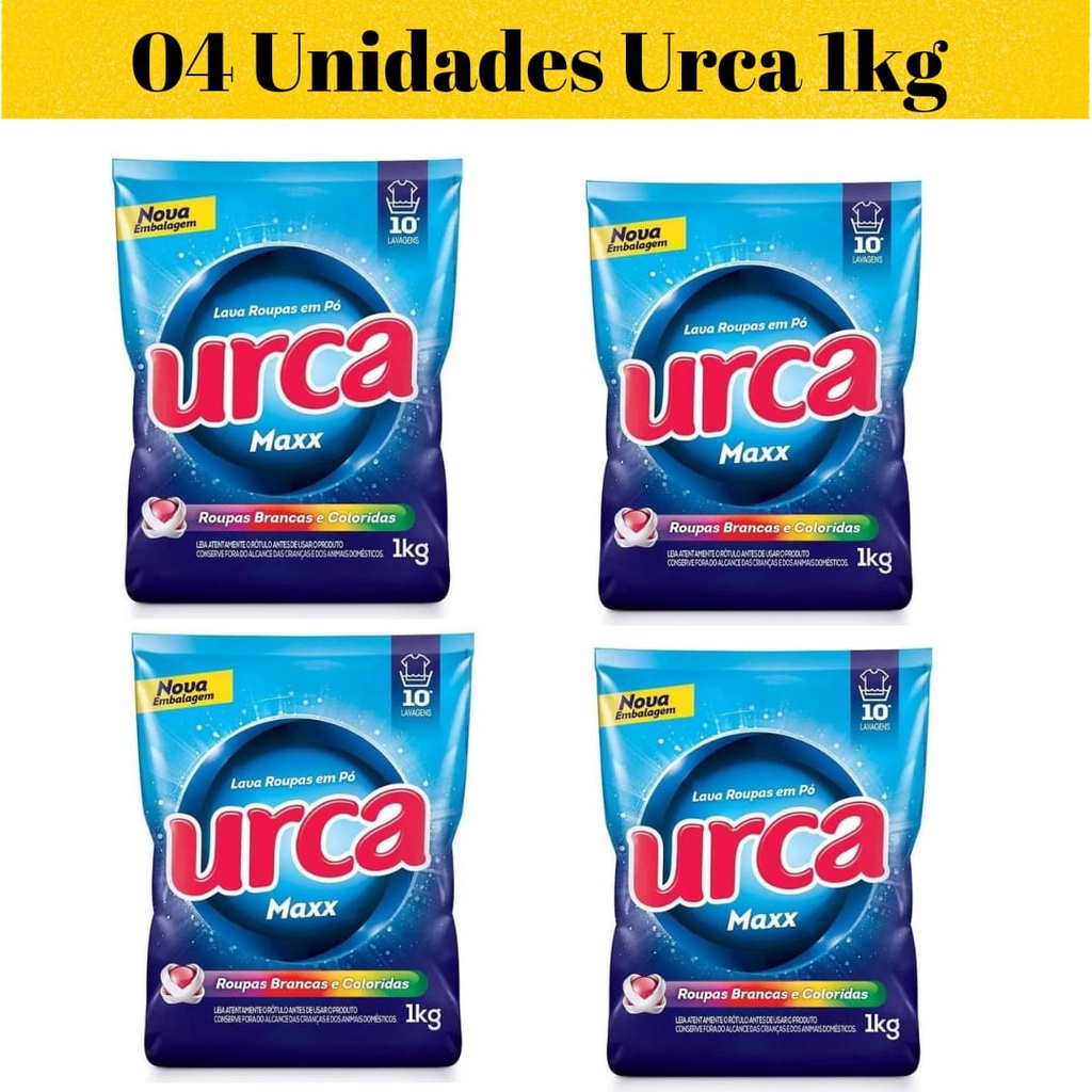 Combo 4 pacotes de Sabão em pó Urca 800 g cada pacote envio imediato ...