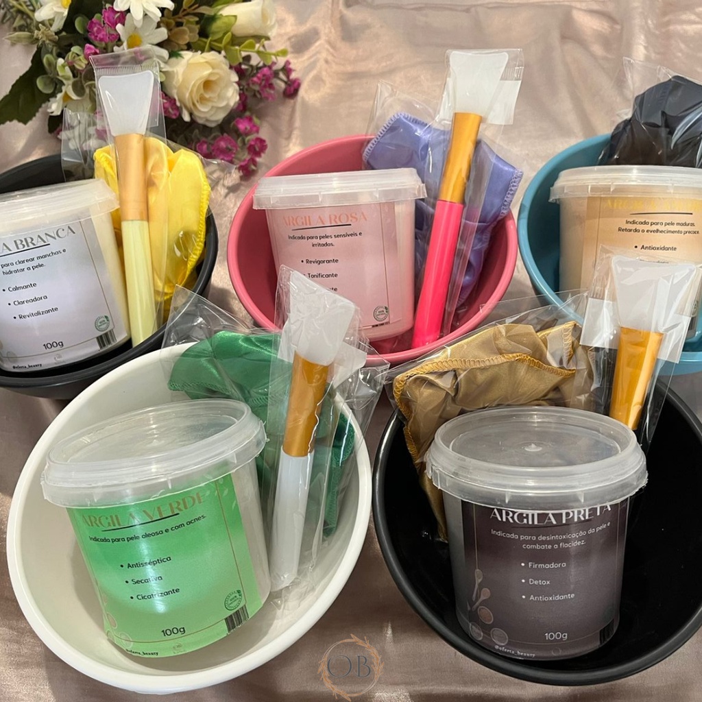 Kit Argila Facial Skin Care / Argila natural/ Máscara de argila/ Argila ...