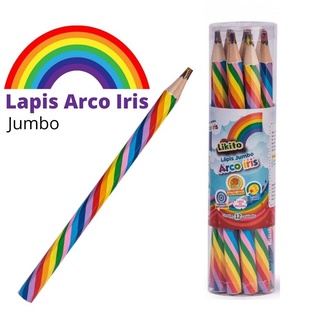 Lapis Jumbo Arco Iris Rainbow Lyke Lapís de cor Rainbow | Shopee Brasil