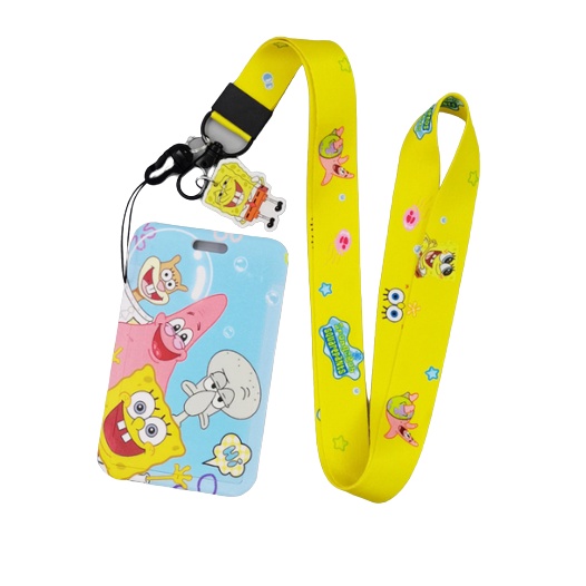 Cordão Com Porta Crachá Bob Esponja Patrick Id Lanyard | Shopee Brasil