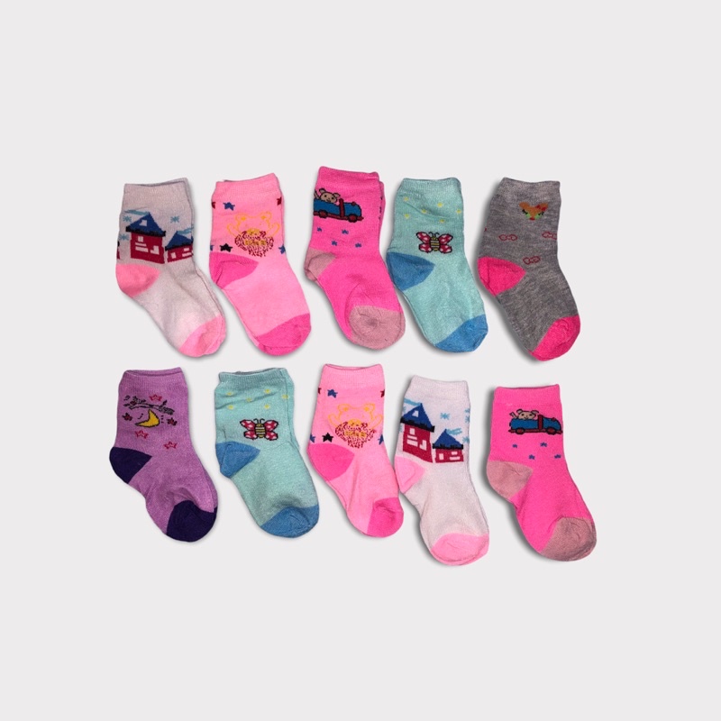 kit 12 pares meias infantis femininas 2 a 4 anos | Shopee Brasil