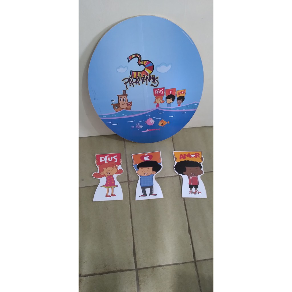 kit com 1 elipse de painel de 60cm e 4 displays de mesa de 20cm por 50 ...