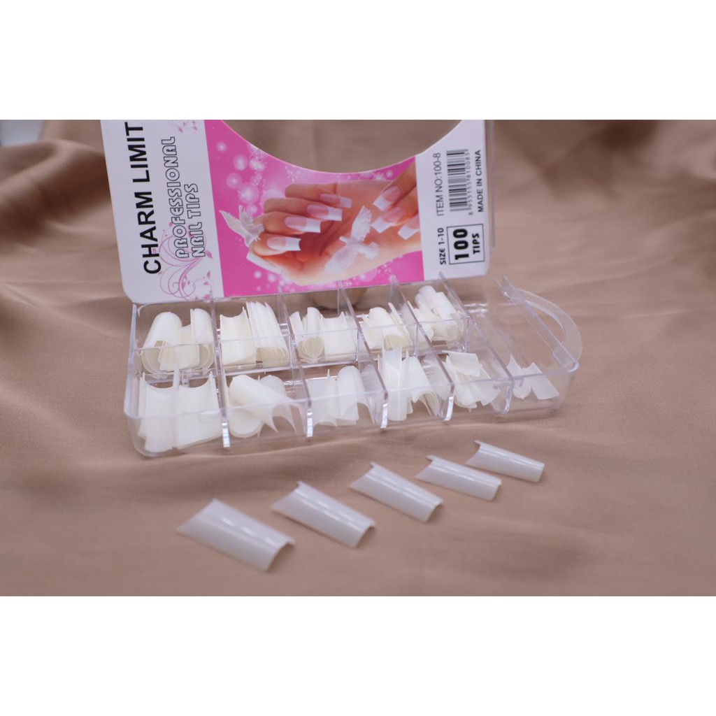 Caixa Com 100 Unhas Tips Alongamento Acrigel Fibra | Shopee Brasil