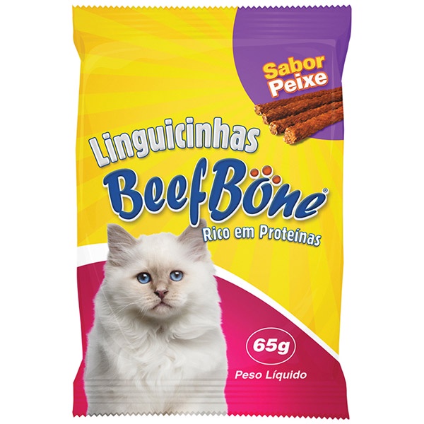 Snack Sabor Peixe Para Pets Cães e Gatos BeefBone 40g PET Envio em 24h ...