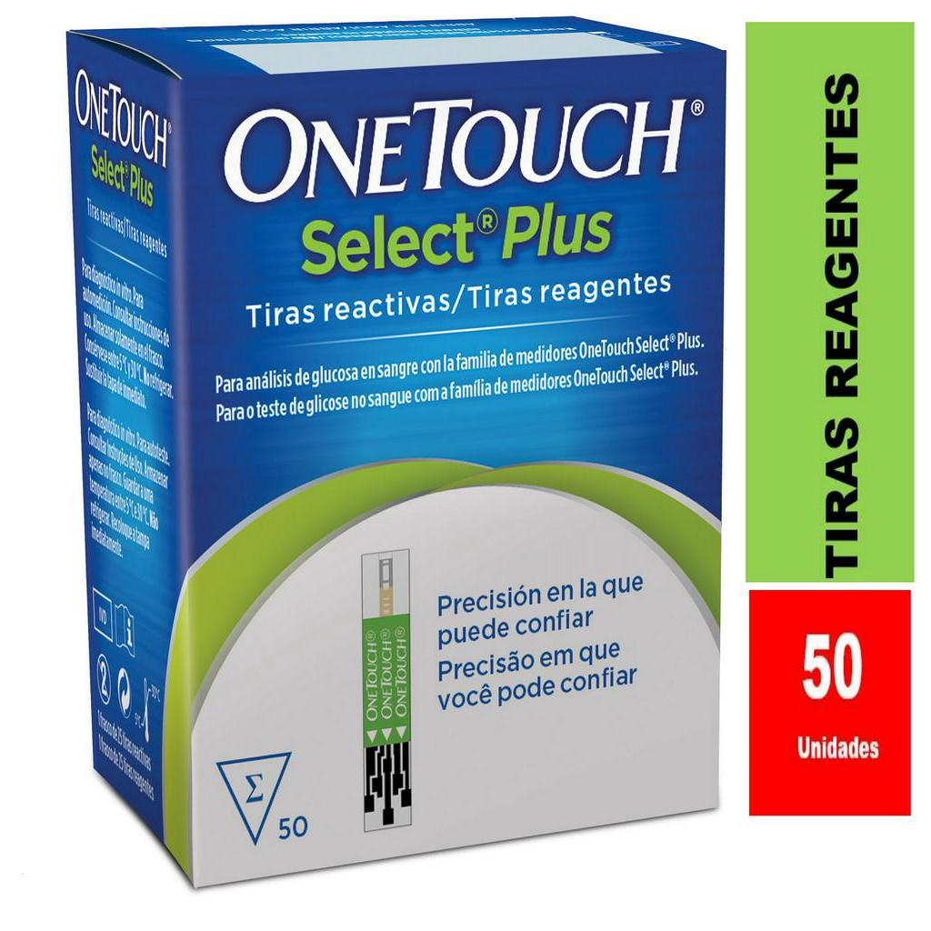 Tiras Reagentes One touch Select Plus - medir glicemia (50 unidades ...