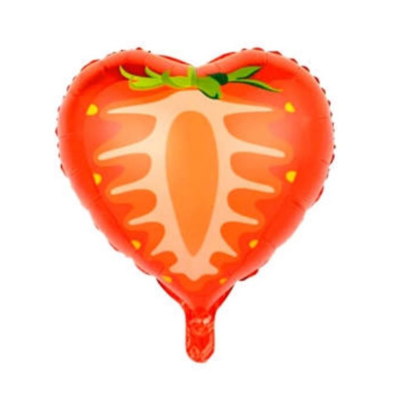 Balão Metalizado Fruta Morango 18'' = 45cm | Shopee Brasil