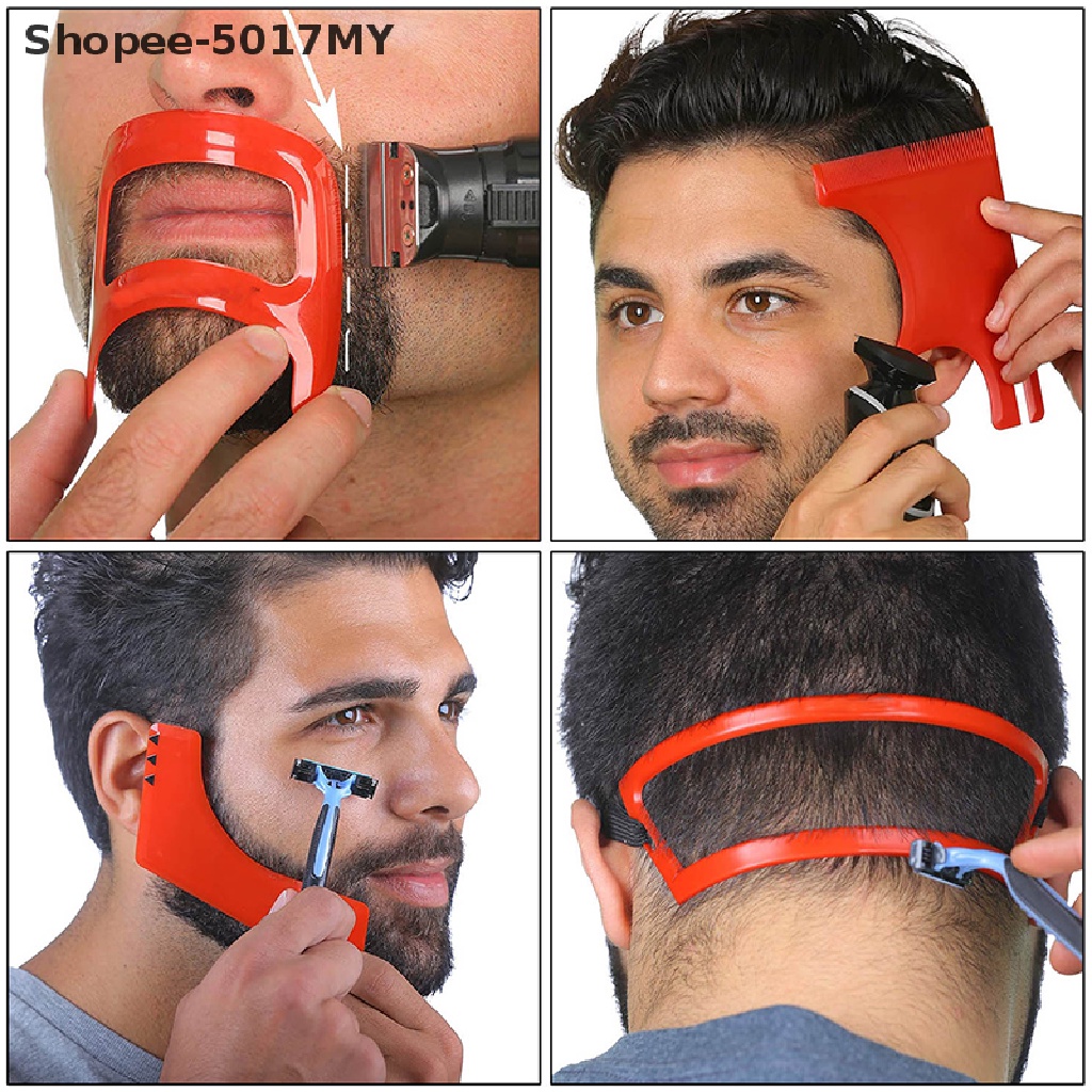 Shopee-5017my 2/3/4Pcs Homens Barba Cabelo Goatee Neckline Guia de ...