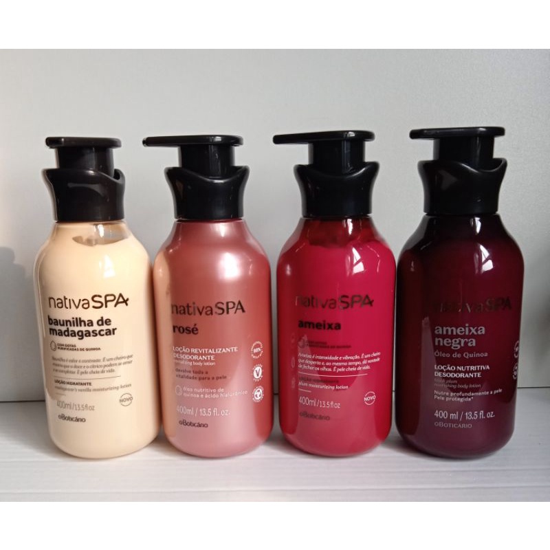 Loção Hidratante Corporal Desodorante Nativa SPA Rose, Jasmim Sambac ...