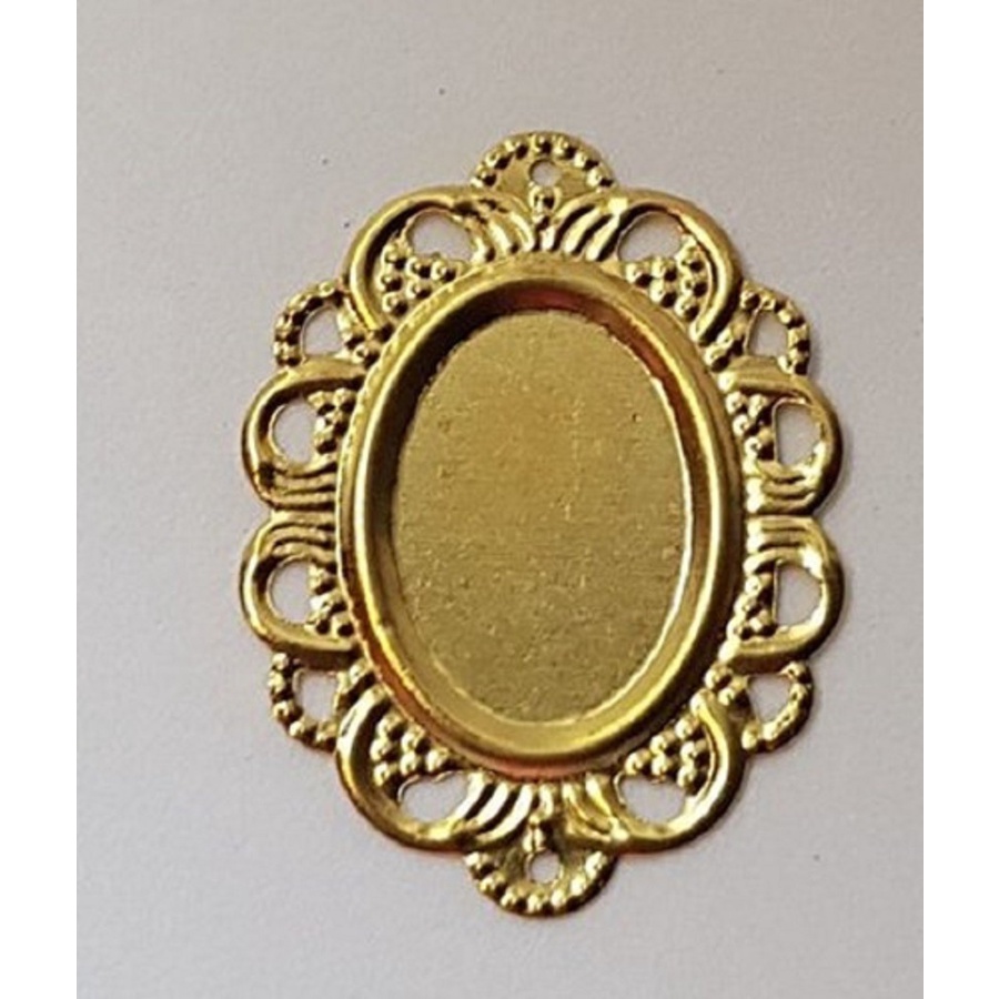 30 Moldura Tag Metal Dourada Redonda 2,8cm | Shopee Brasil