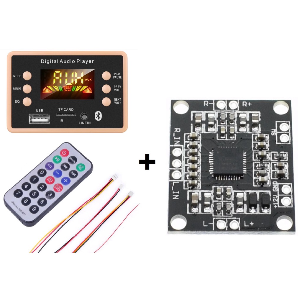 Modulo MP3, FM, Bluetooth 5.0, USB + Amplificador Pam 8610 | Shopee Brasil