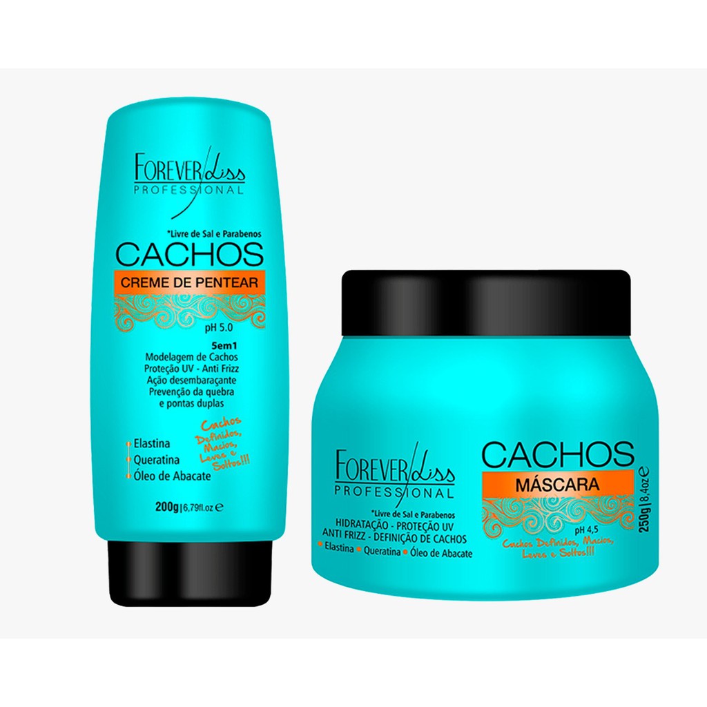 Kit Forever Liss Cachos Creme de Pentear 5 em 1 e Máscara de Hidratação ...